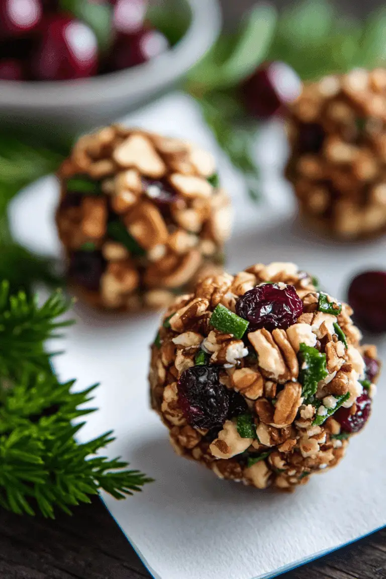 Delicious Mini Cranberry Pecan Goat Cheese Balls Recipe