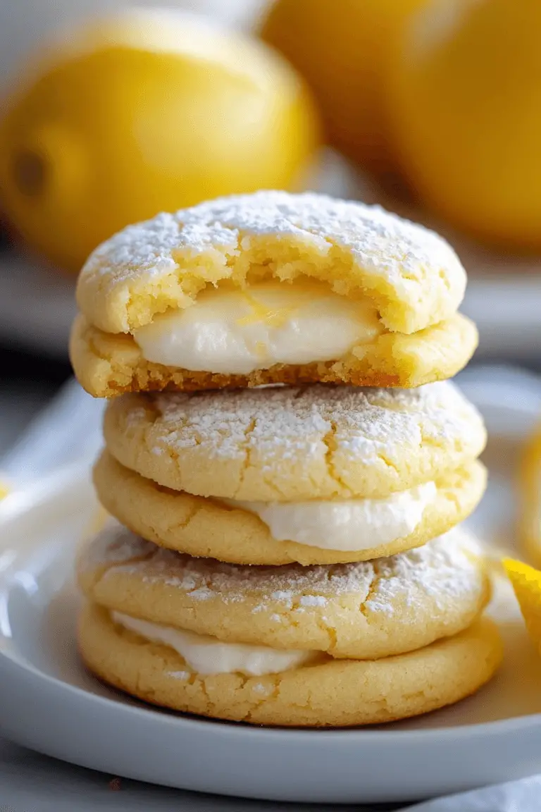 Stuffed Lemon Cookies | Easy, Tangy, and Creamy Recipe