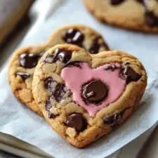 Delicious Heart Shaped Chocolate Chip Cookies Recipe