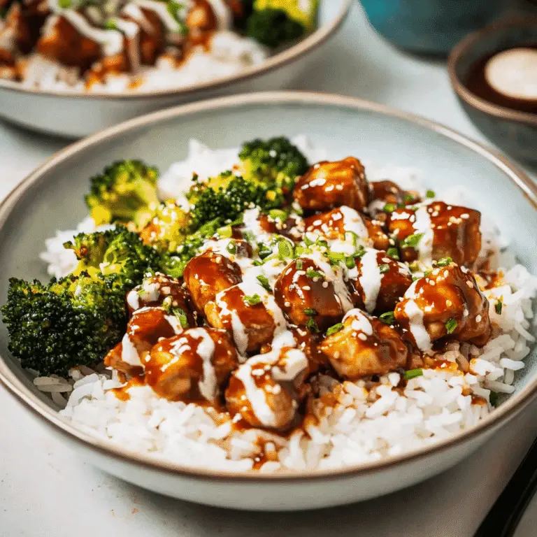 Sticky Chicken Rice Bowls